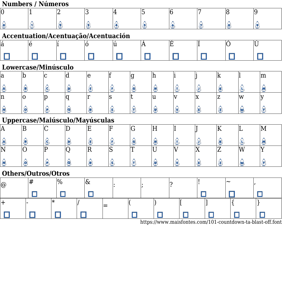 101 Countdown ta Blast Off: Baixar Fonte Grátis | MaisFontes