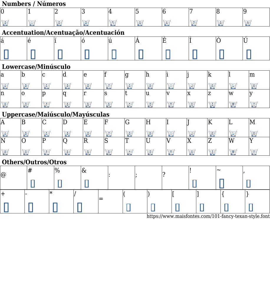 101 Fancy Texan Style: Baixar Fonte Grátis | MaisFontes