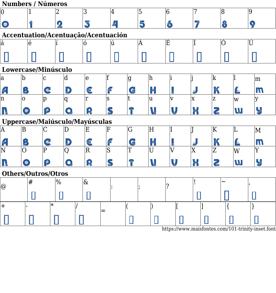 101 Trinity Inset Font: Free Download | MaisFontes