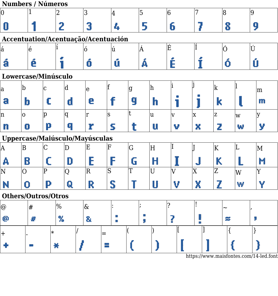 14 LED: Free Font Download | MaisFontes