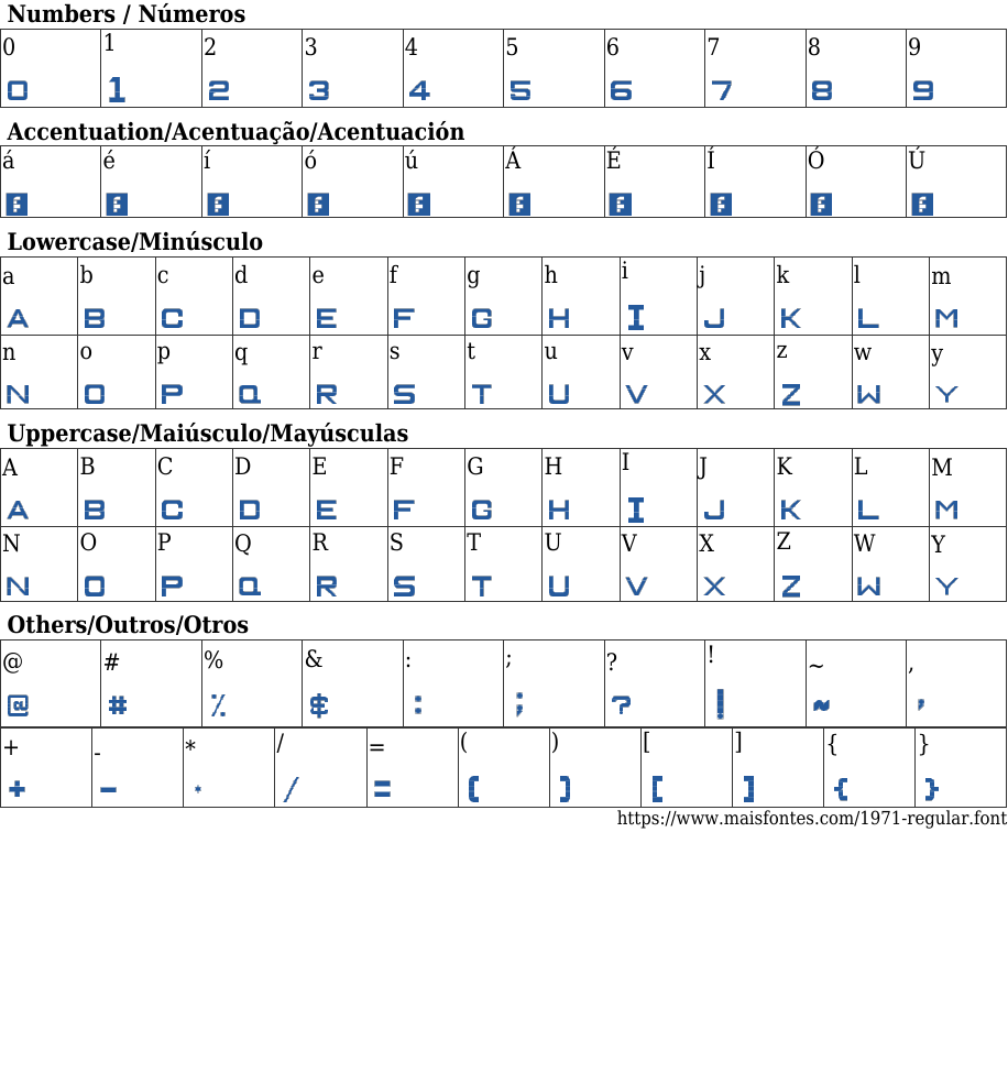 1971 Regular: Free Font Download | MaisFontes