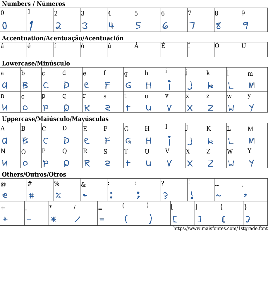 1st Grade Std Font: Free Download | MaisFontes