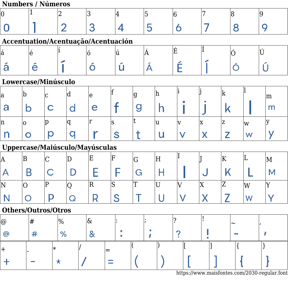 2030 Regular Font: Free Download | MaisFontes