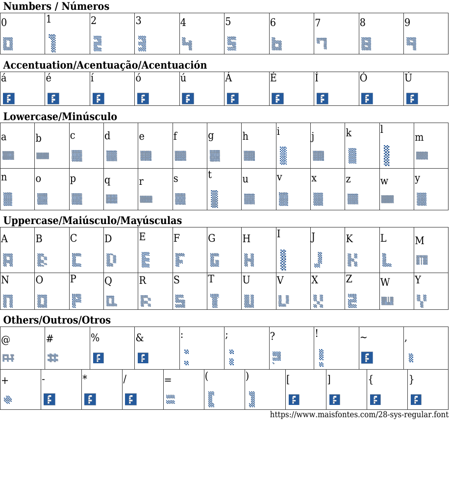 28 Sys Regular: Free Font Download | MaisFontes