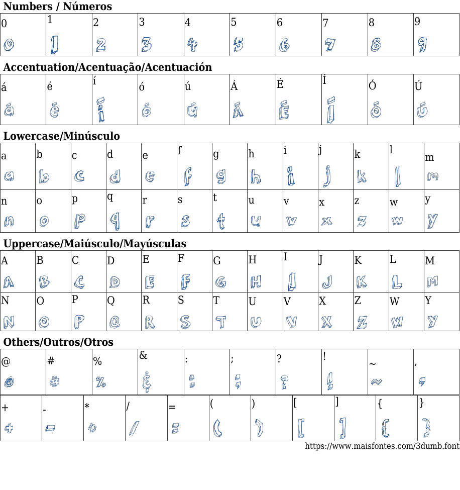 3Dumb: Free Font Download | MaisFontes
