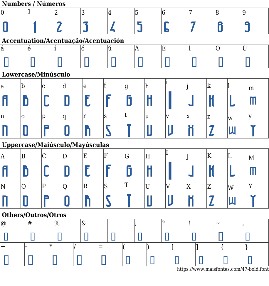 47 Bold: Free Font Download | MaisFontes