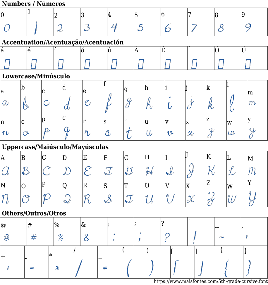 5th Grade Cursive: Free Font Download | MaisFontes