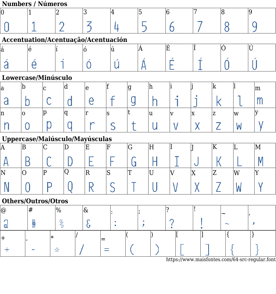 64 SRC Regular: Free Font Download | MaisFontes