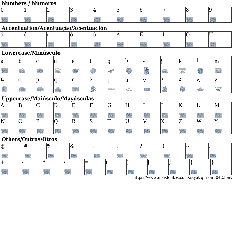 Aayat Quraan 042: Free Font Download | MaisFontes