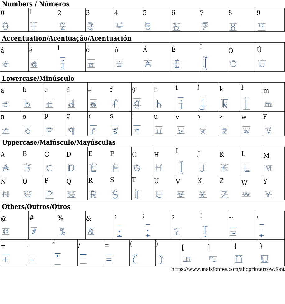 AbcPrint Arrow: Download Free Font | MaisFontes