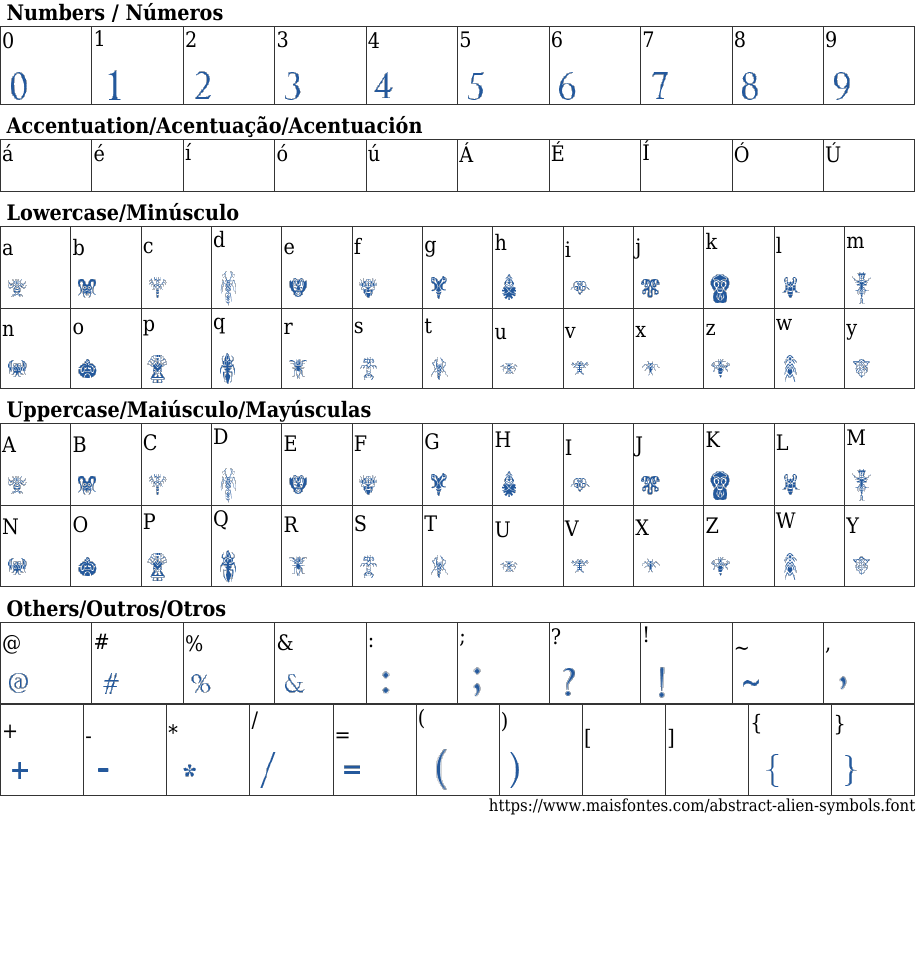 Abstract Alien Symbols: Free Font Download | MaisFontes