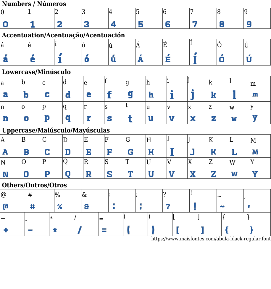 Abula Black Regular: Download Free Font | MaisFontes