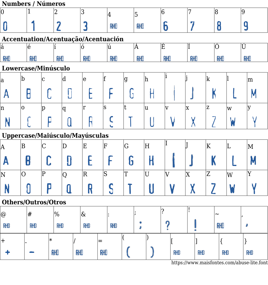 Abuse Lite: Free Font Download | MaisFontes