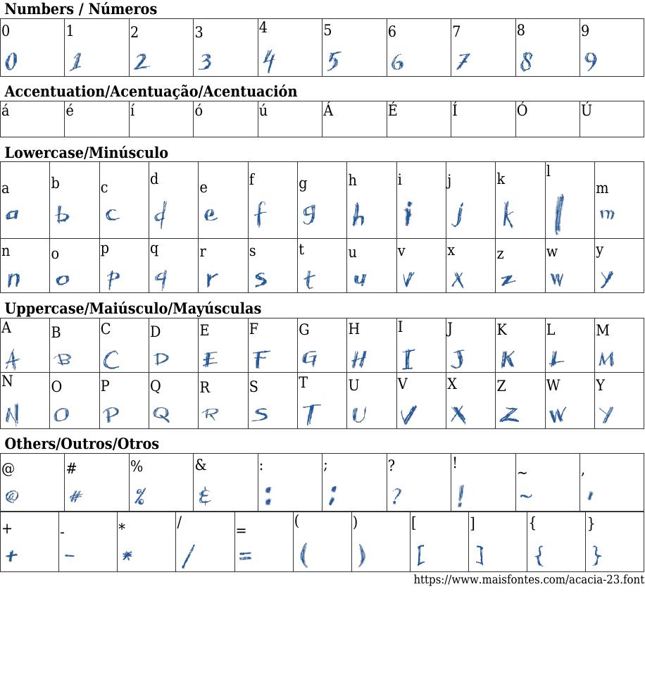 Acacia 23: Free Font Download | MaisFontes