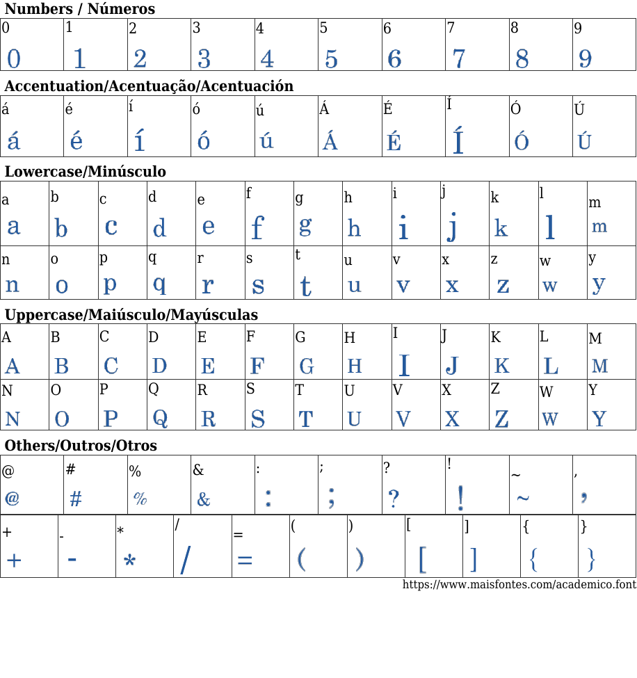 Academico Font: Free Download | MaisFontes