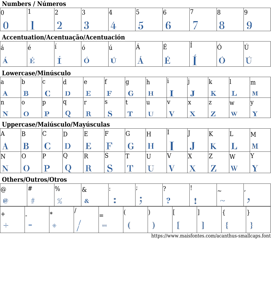 Acanthus SmallCaps: Free Font Download | MaisFontes