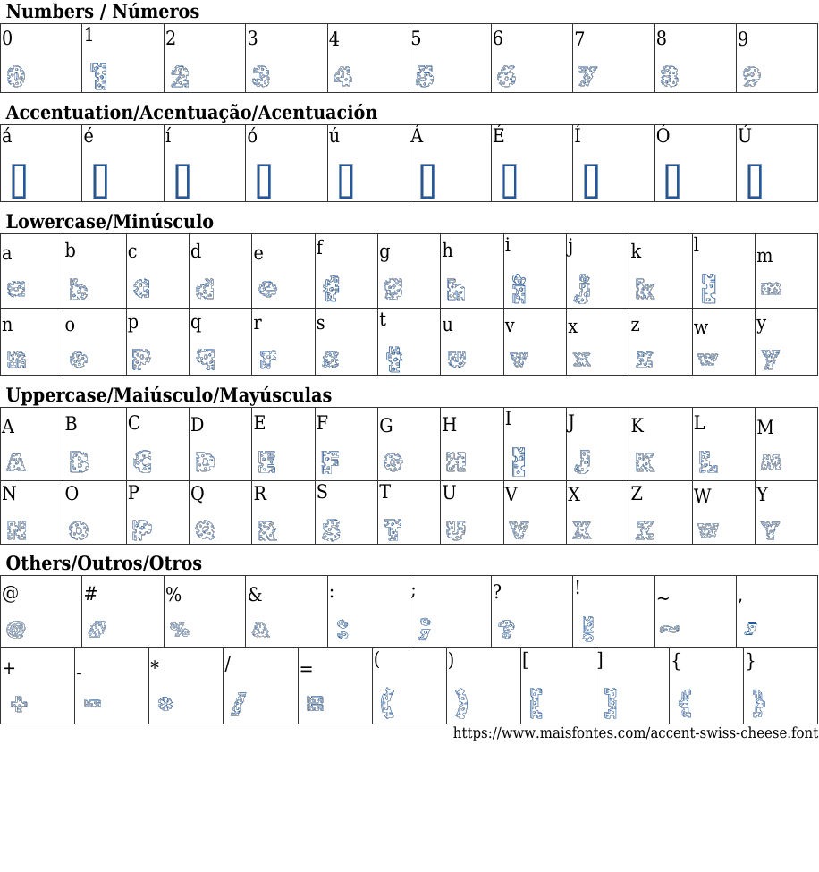Accent Swiss Cheese: Free Font Download | MaisFontes