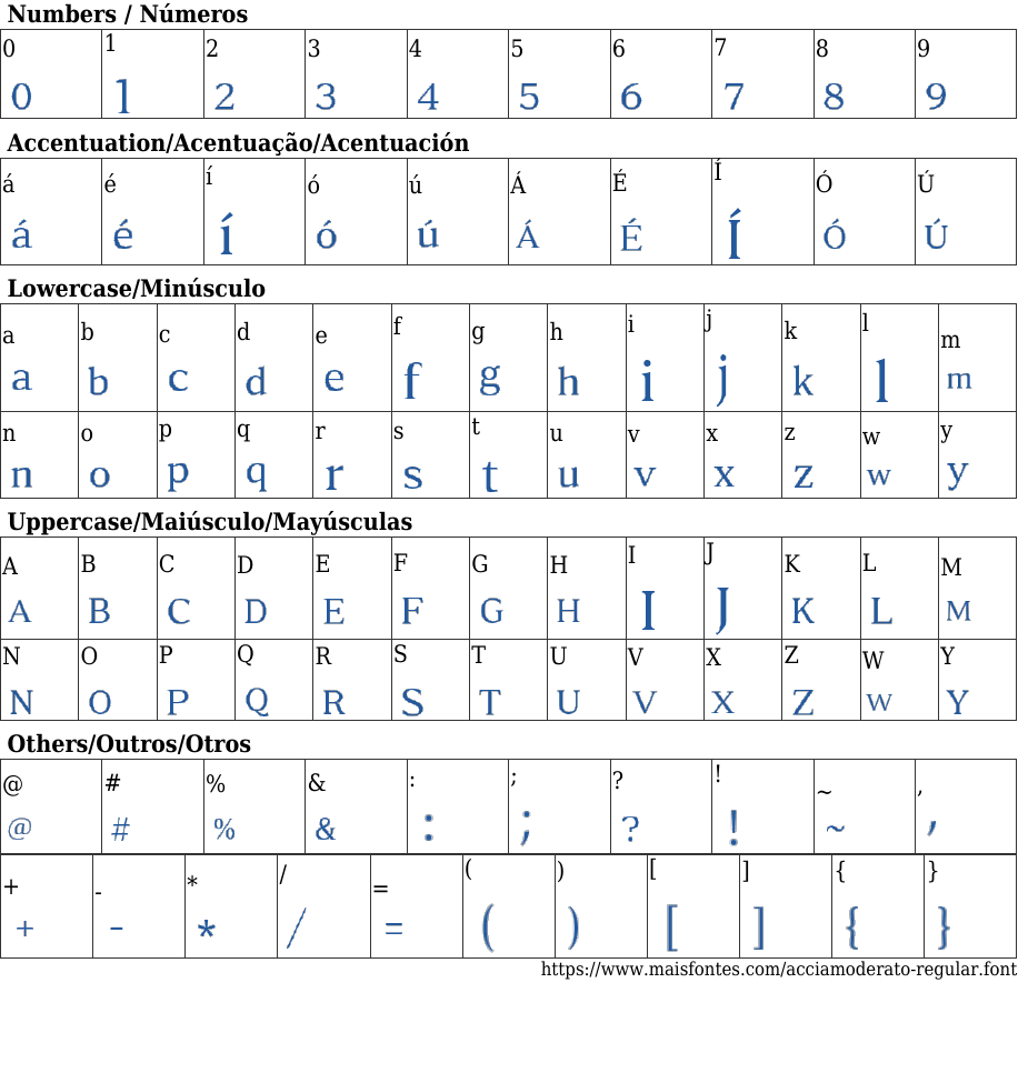 Accia Moderato Regular：免费字体下载 | MaisFontes