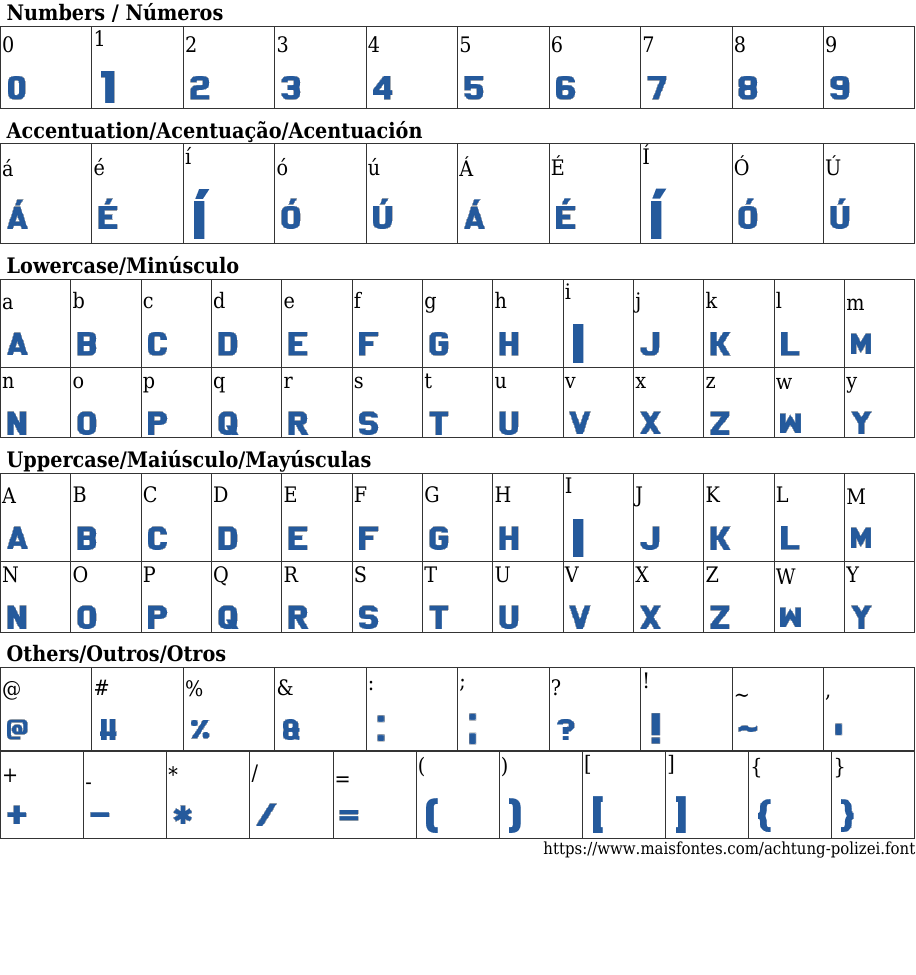 Achtung Polizei Font: Free Download | MaisFontes