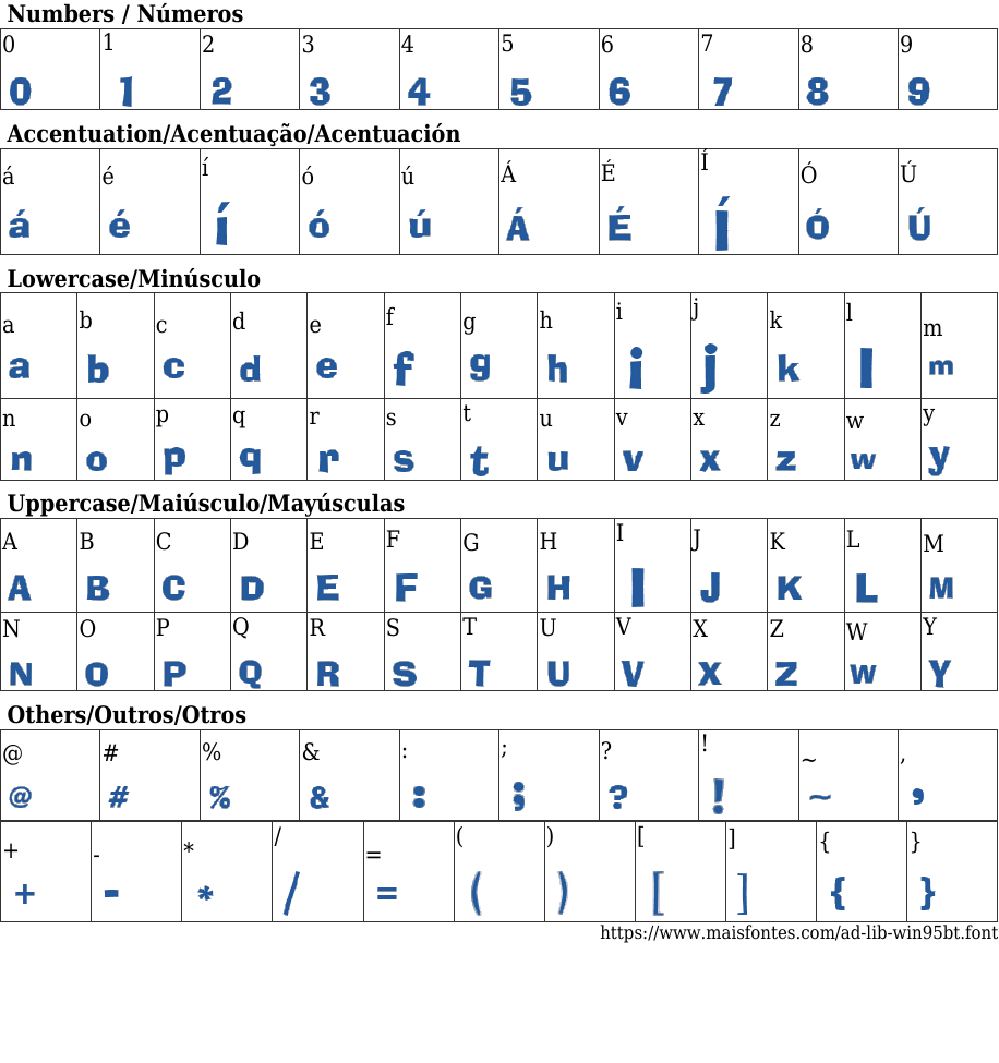 AdLib Win95 BT: Free Font Download | MaisFontes