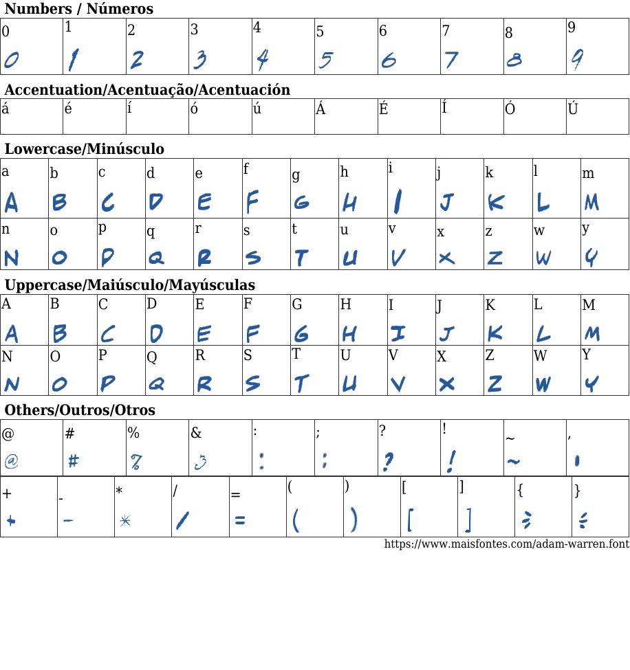 Adam Warren: Free Font Download | MaisFontes
