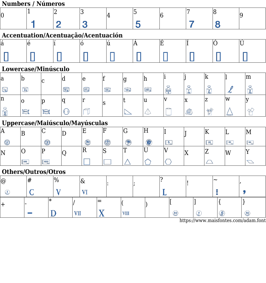 Adam Icons: Baixar Fonte Grátis | MaisFontes