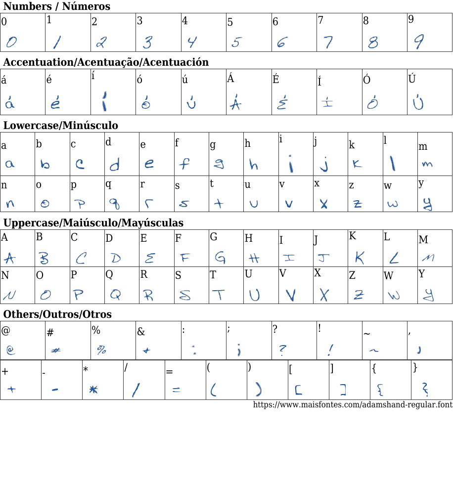Adams Hand Regular: Baixar Fonte Grátis | MaisFontes