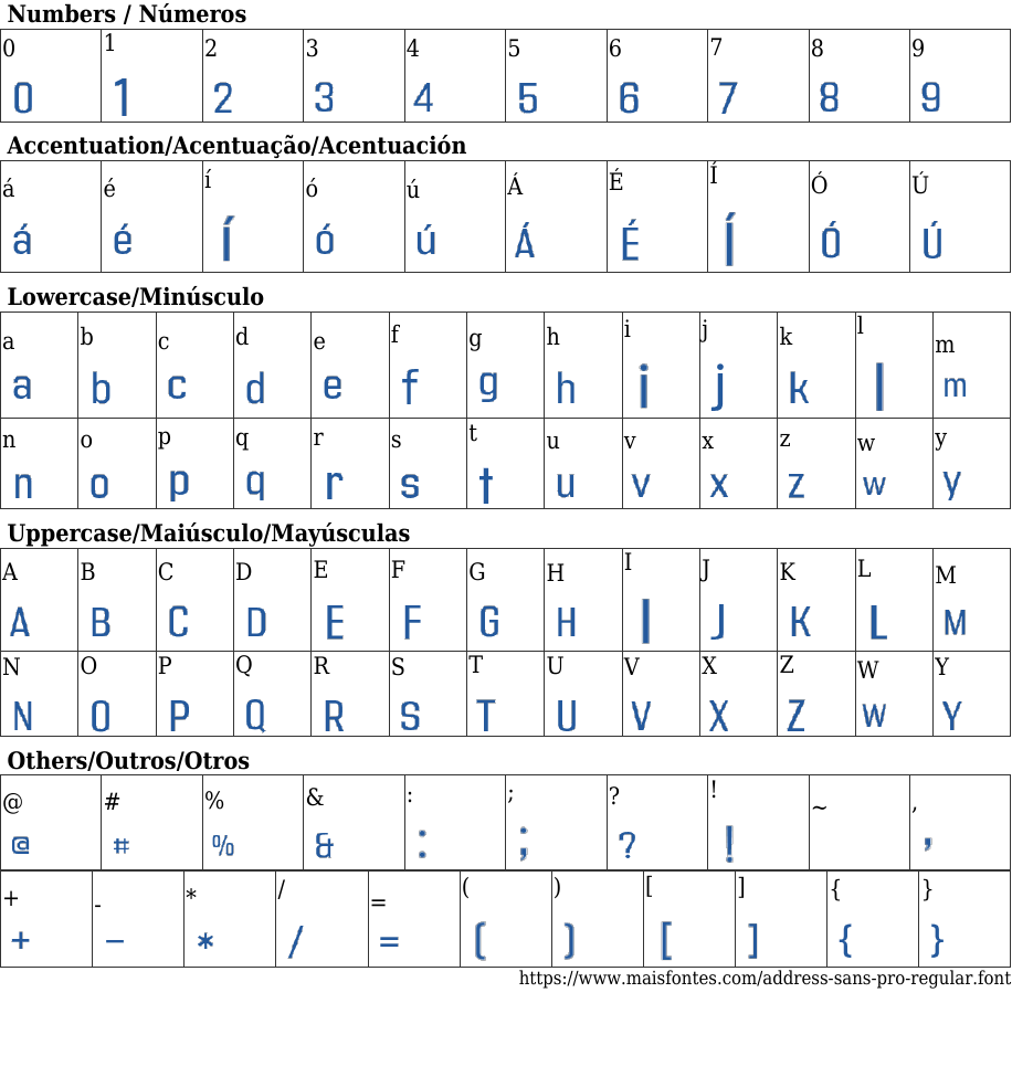 Address Sans Pro: Download Free Font | MaisFontes