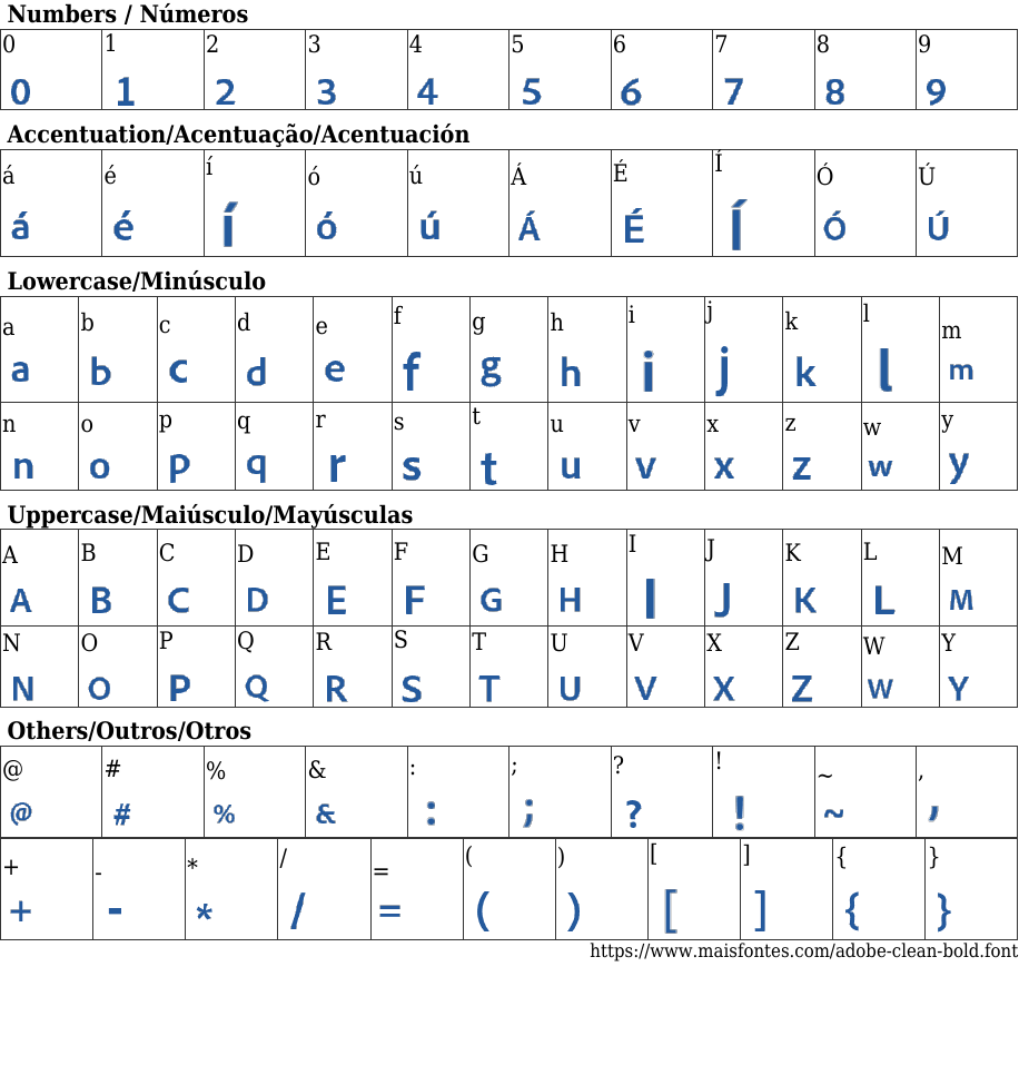 Adobe Clean Bold：無料フォントをダウンロード | MaisFontes