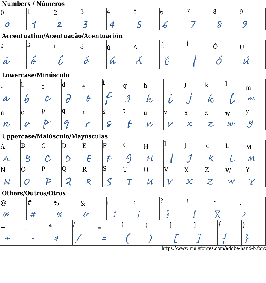 Adobe Hand B Font: Free Download | MaisFontes