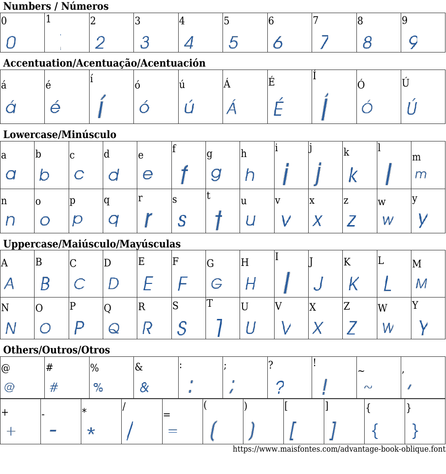 Advantage Book Oblique Font: Free Download | MaisFontes