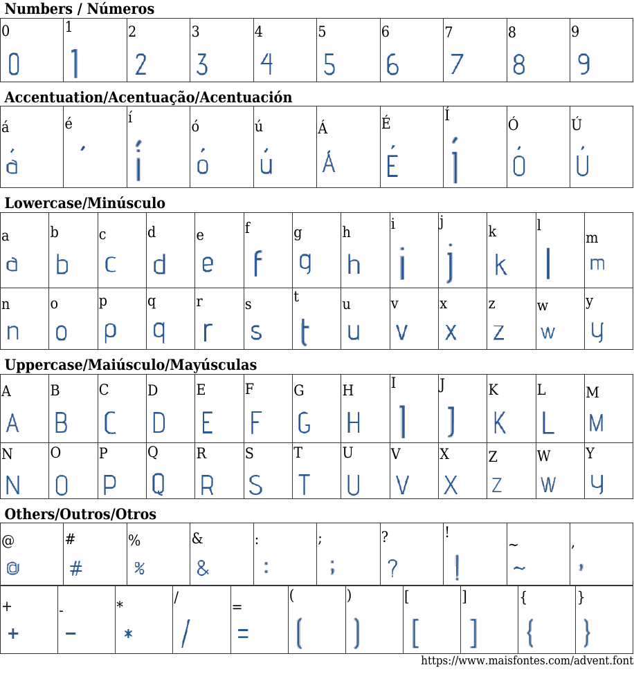 Advent: Free Font Download | MaisFontes