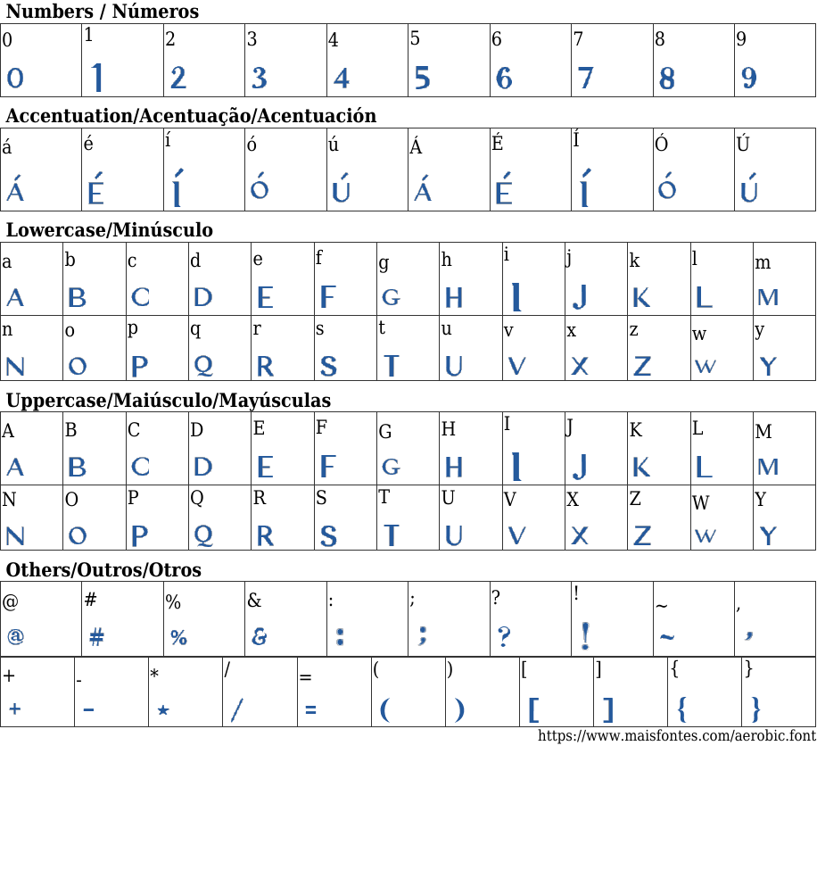 AEROBIC Font: Free Download | MaisFontes