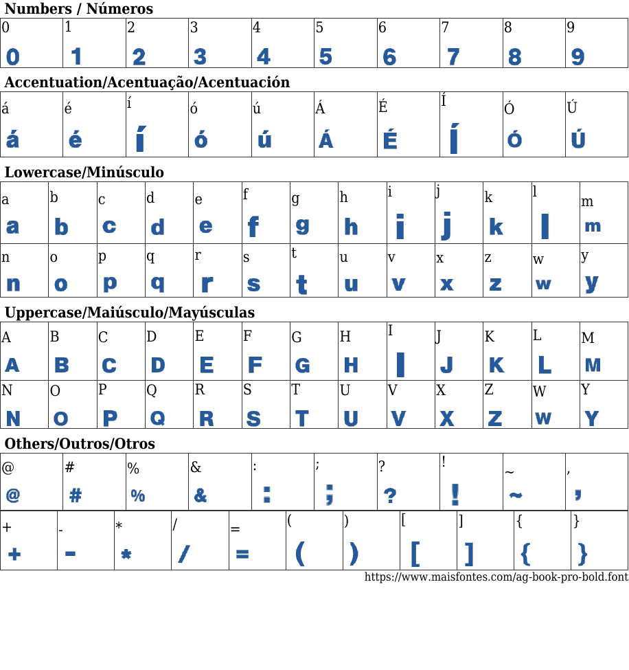 AG Book Pro Bold Font: Free Download | MaisFontes