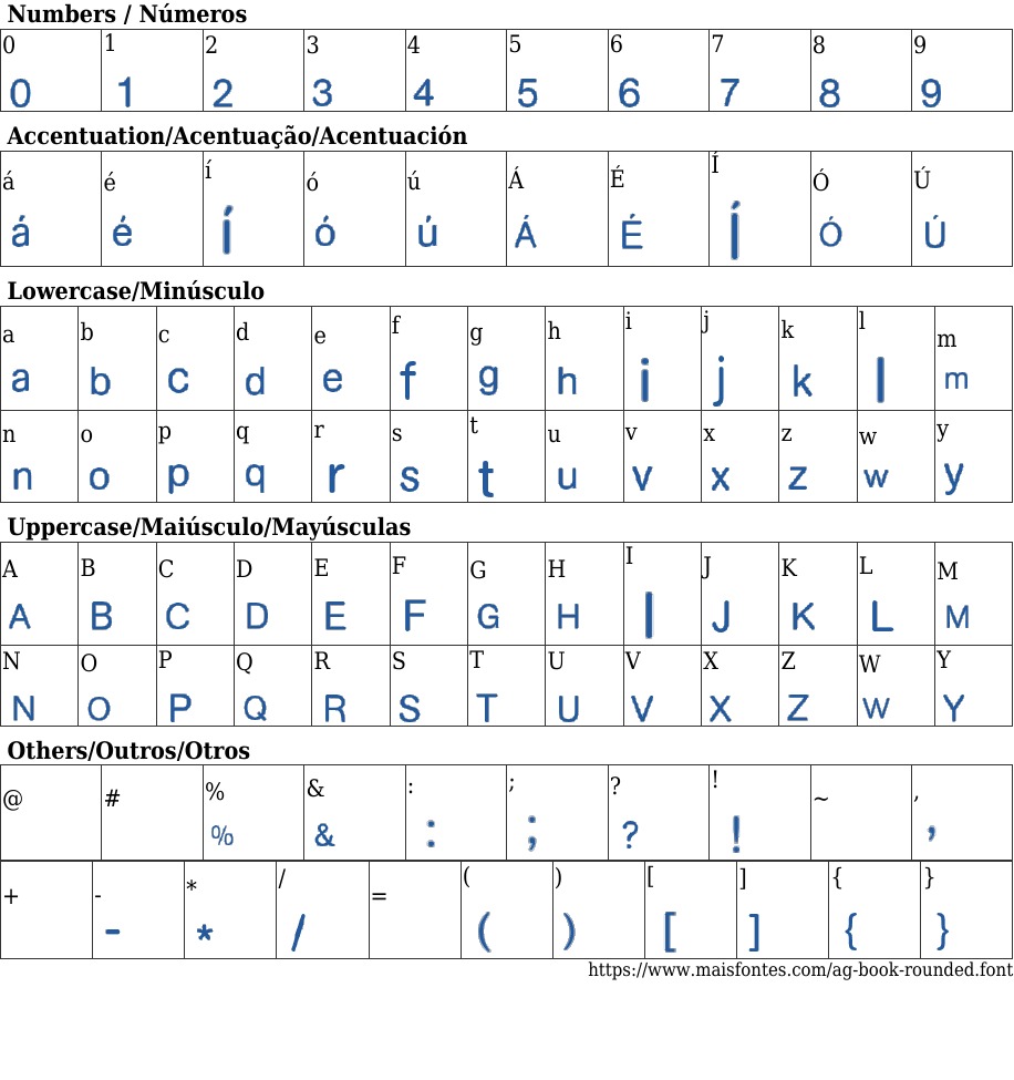 AG Book Rounded Font: Free Download | MaisFontes