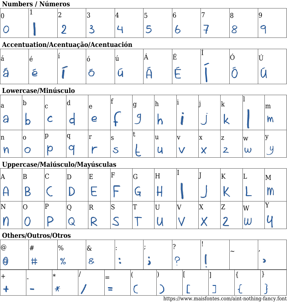 Aint Nothing Fancy: Free Font Download | MaisFontes