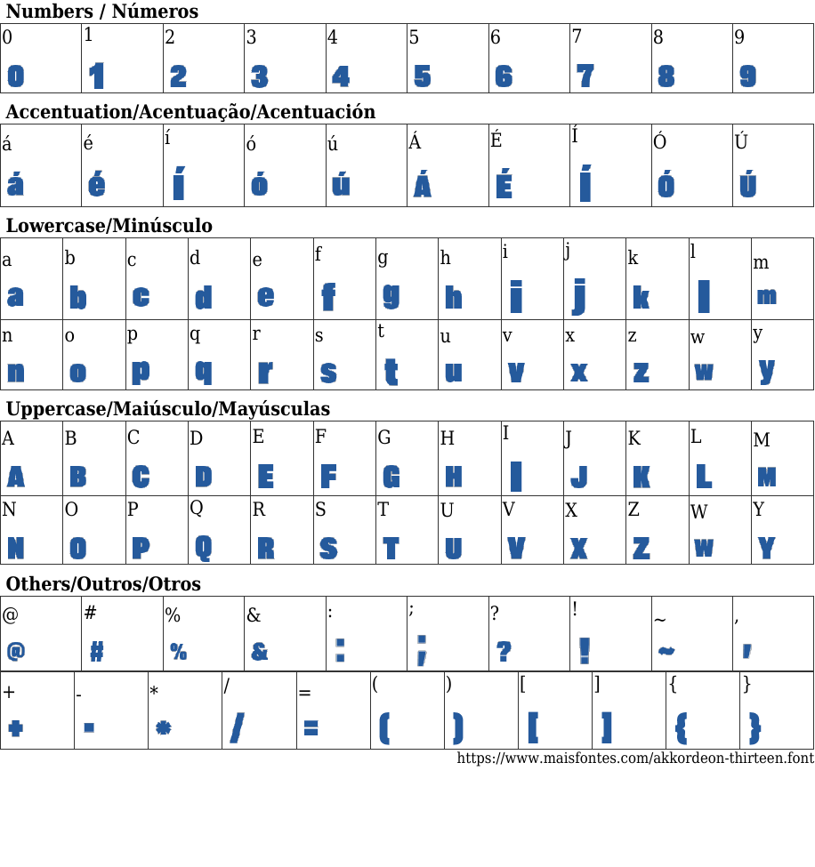 Akkordeon Thirteen Font: Free Download | MaisFontes