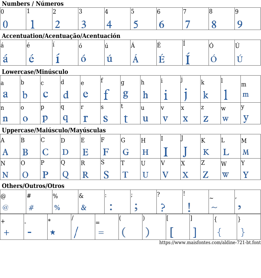 Aldine 721 BT Font: Free Download | MaisFontes