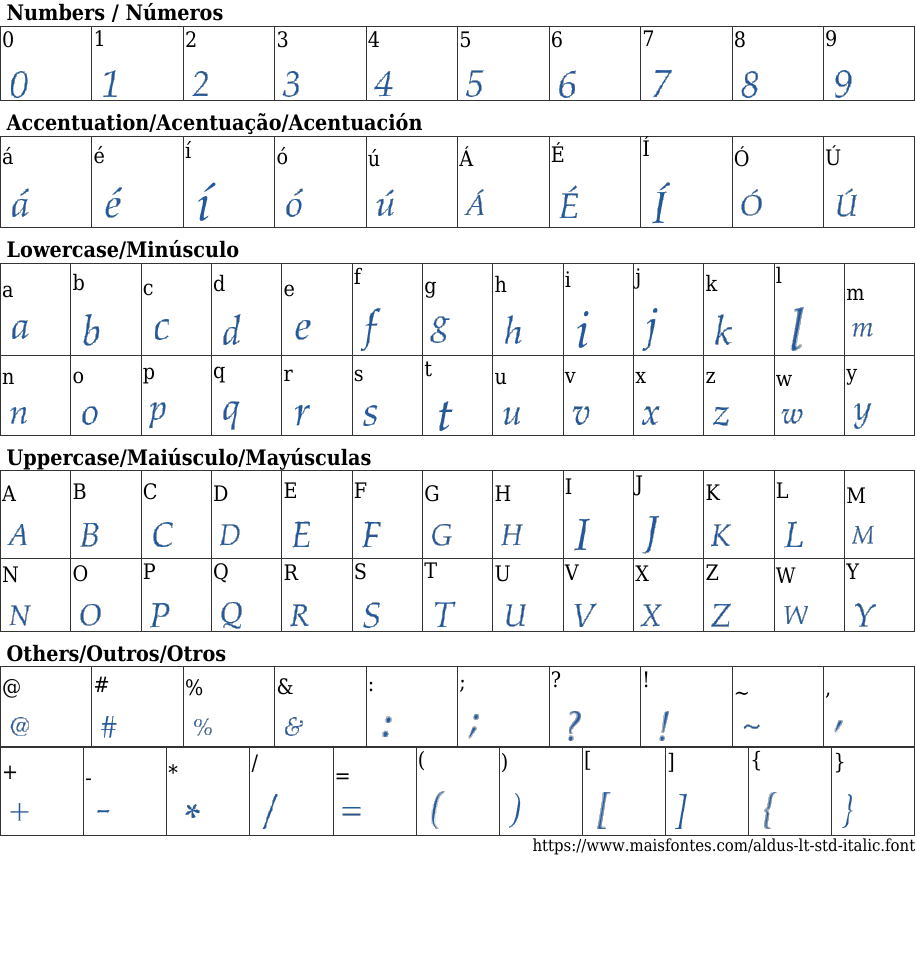 Aldus LT Std Italic: Free Font Download | MaisFontes