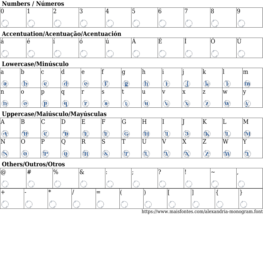 Alexandria Monogram: Baixar Fonte Grátis | MaisFontes