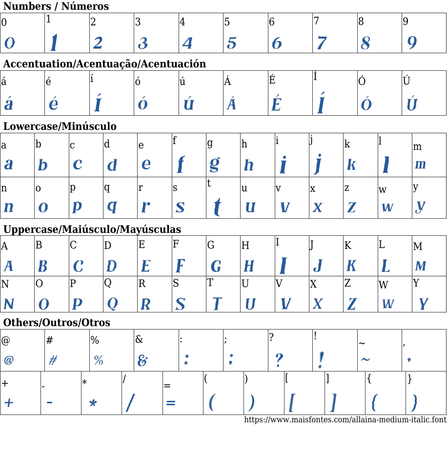 Allaina Medium Italic: Free Font Download | MaisFontes