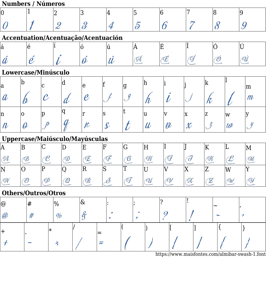 Almibar Swash 1 Font: Free Download | MaisFontes