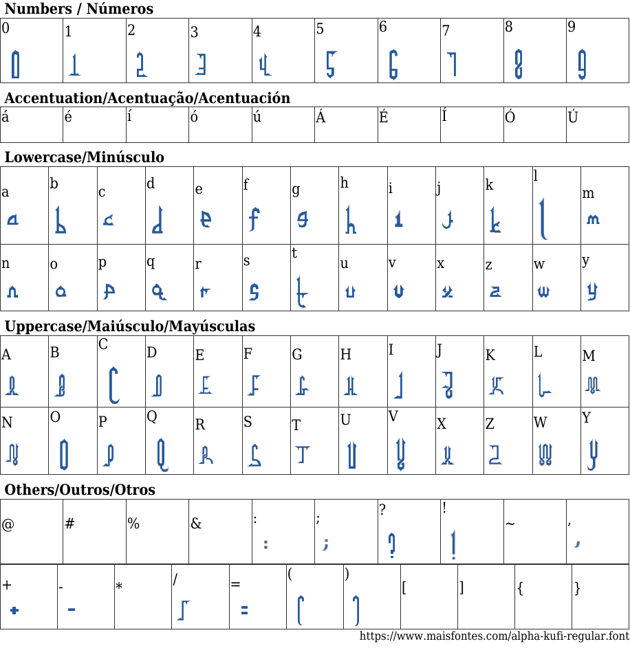 Alpha kufi regular: Free Font Download | MaisFontes