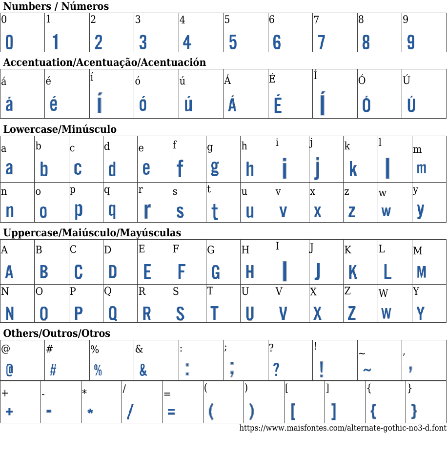 Alternate Gothic No 3D: Free Font Download | MaisFontes