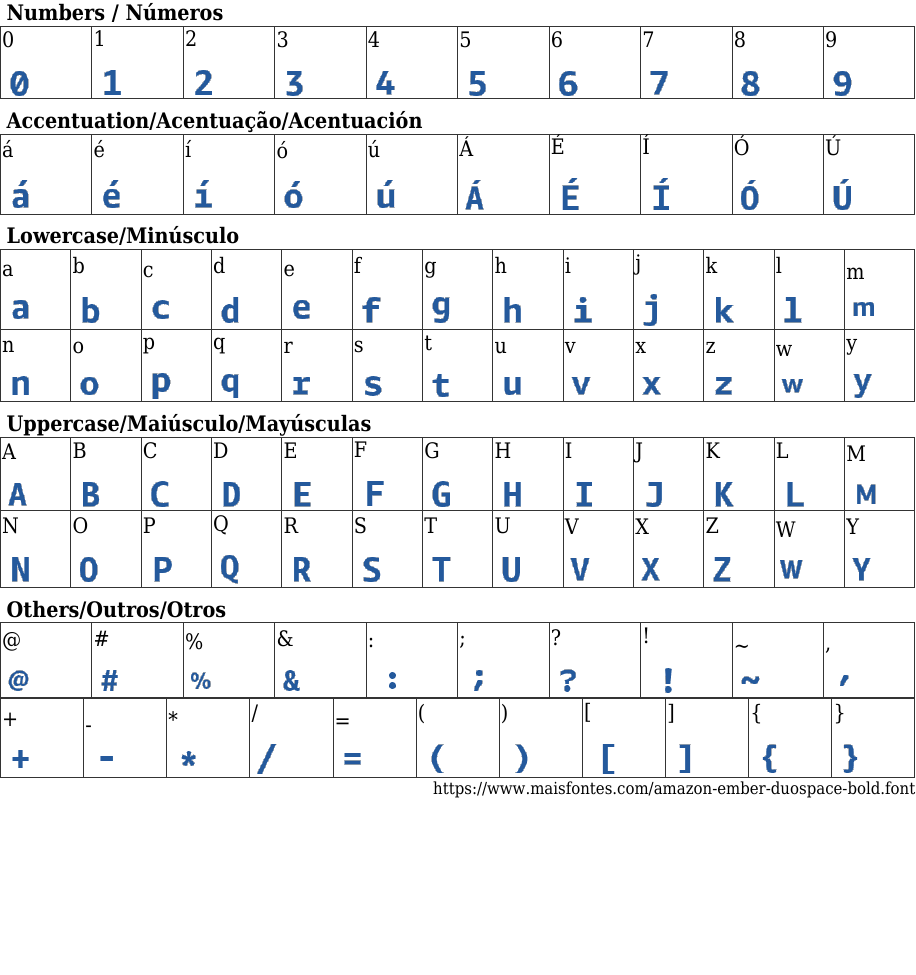 Amazon Ember Duospace Bold: Free Font Download | MaisFontes