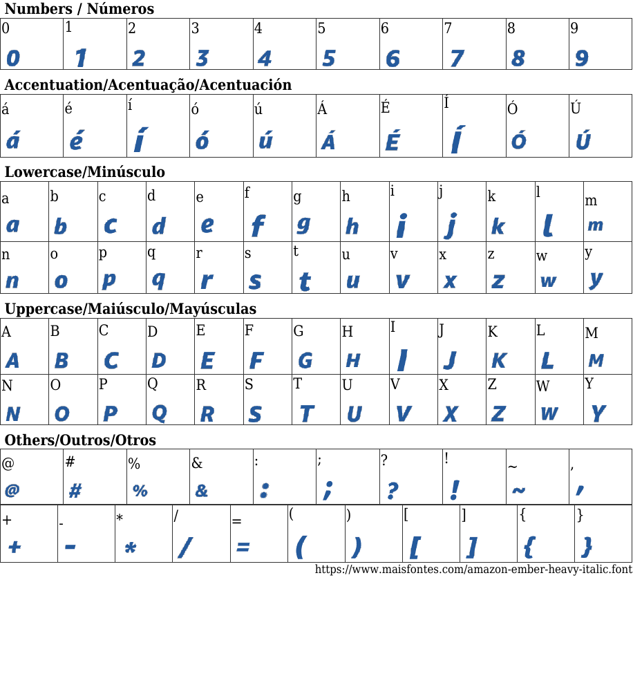 Amazon Ember Heavy Italic: Free Font Download | MaisFontes