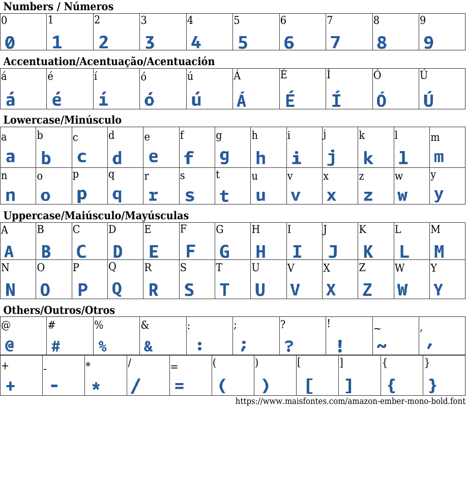 Amazon Ember Mono Bold: Free Font Download | MaisFontes