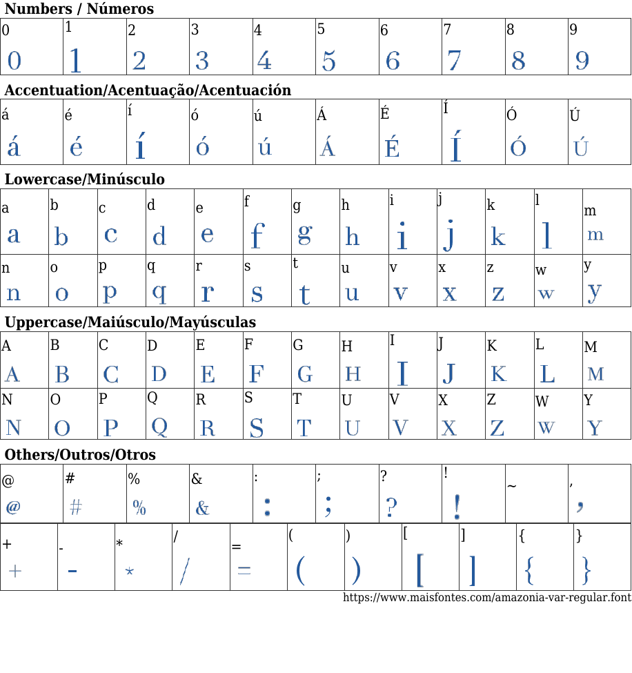 Amazonia VAR Regular Font: Free Download | MaisFontes