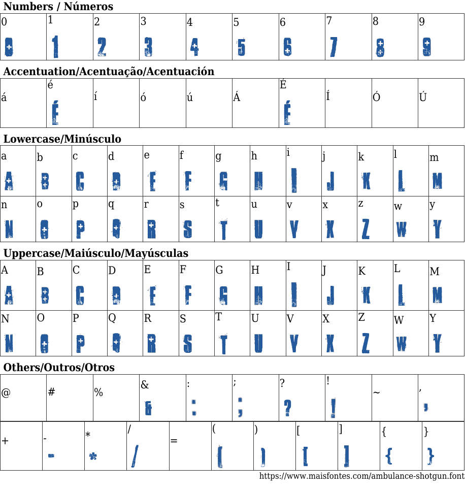 Ambulance shotgun Font: Free Download | MaisFontes