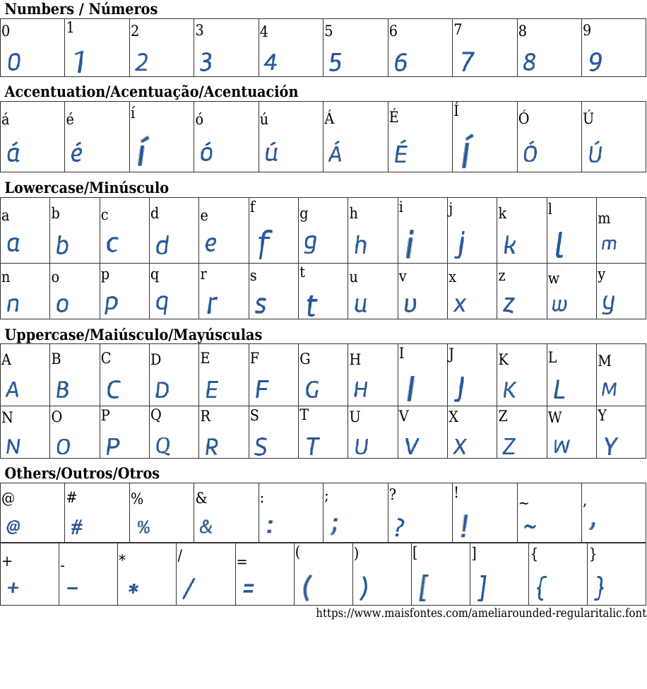 Amelia Rounded Regular Italic: Free Font Download | MaisFontes